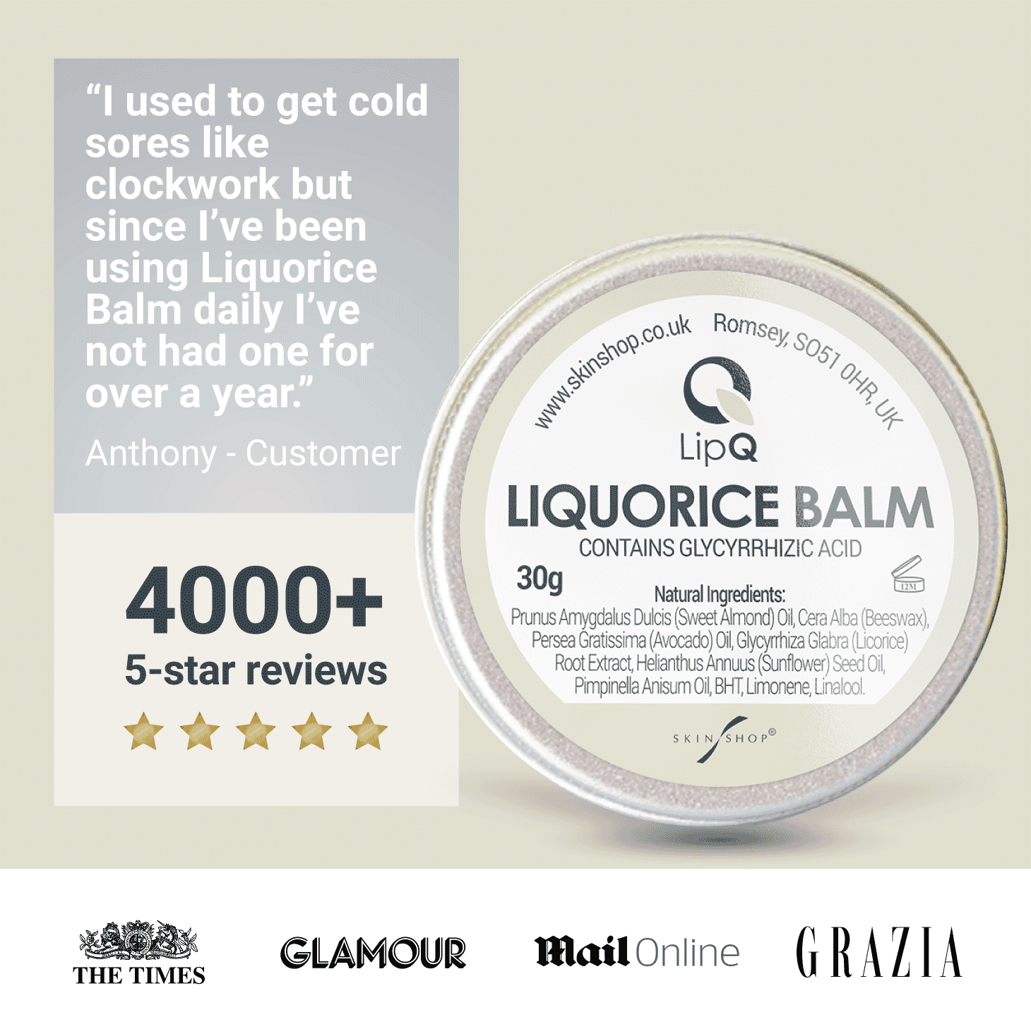 Solutions to get rid of a cold sore